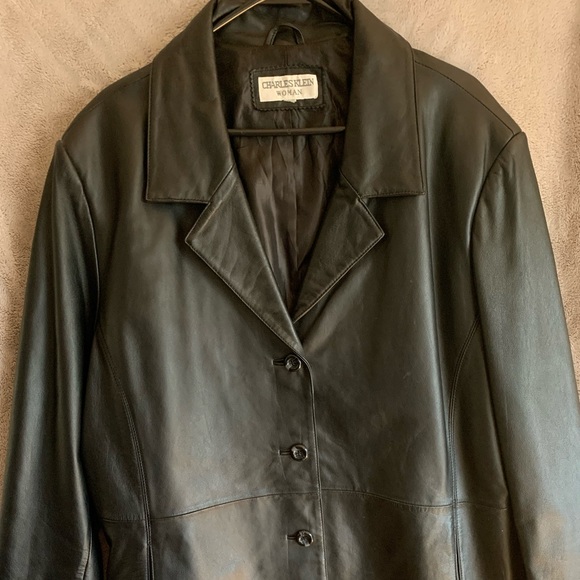 Jackets & Coats | Charles Klein Black Leather Jacket | Poshmark